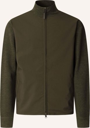 Hackett Hoodiejacke Travel Ny/Knit Fz Hyb gruen