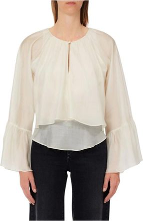 Liu Jo Femme, Blouses et Chemises, Beige, Taille: 40 FR Blouses