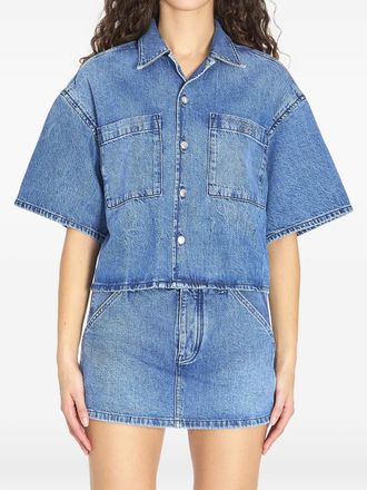 Alexander Wang patch-pocket denim shirt - Blau