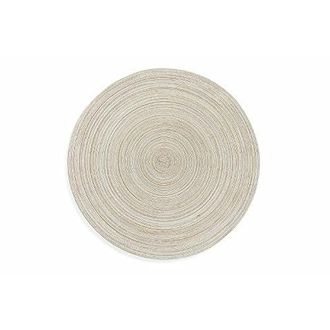 Villa D'Este Home Tivoli 6er Set Platzsets, rund, wei&szlig;, schmutzabweisend, &Oslash;38 cm, Savage