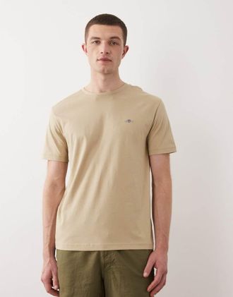 GANT T-shirt &agrave; logo bouclier - Beige-Neutre