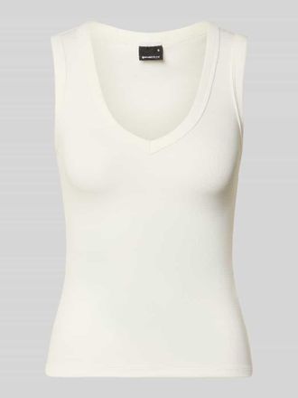 Gina Tricot Slim Fit Top mit V-Ausschnitt