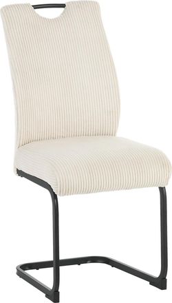 home24 Schwingstuhl, Beige, Metall, Textil, C-Form, 43x97x57 cm, Stoffauswahl, Esszimmer, Stühle, Esszimmerstühle, Schwingstühle