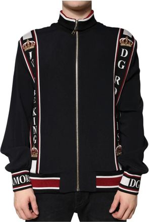 Dolce & Gabbana Homme, Sweatshirts et sweats &agrave; capuche, Noir, Taille: XL King Full Zip SweaT-shirt