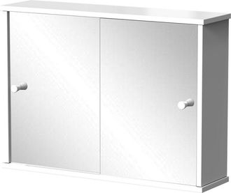Vicco Badspiegelschrank Mireo, Wei&szlig;, 55 x 40 cm mit 2 Schiebet&uuml;ren, Vicco