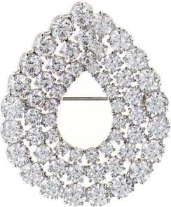 Swarovski Femme, Accessoires, Gris, Taille: ONE Size Broche Ronde Matrix