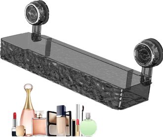 Generic Duschregal selbstklebend - Badezimmerregal, kein Dusch-Organizer zum Bohren | stabiles Saugregal, Aufbewahrungsorganizer mit rechteckigem Saugnapf, Du