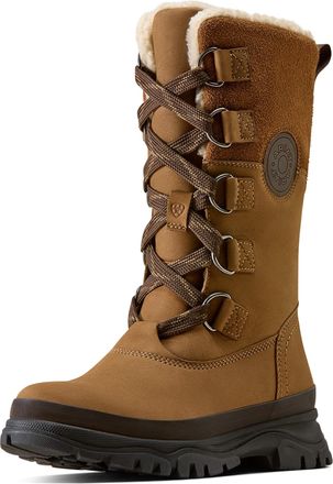 Ariat Womens Wetherby Waterproof Insulated Boots in Dark Earth, B Medium Width, Size 38.5, by Ariat