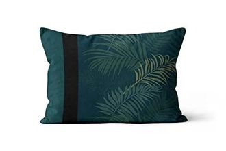 Soleil d'Ocre Housse de Coussin, Bleu, 32 x 50 cm 528057