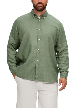 s.Oliver Leinenhemd mit Button-Down-Kragen