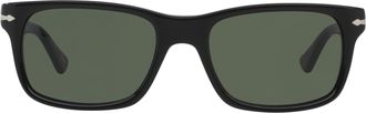 Persol Herren 0Po3048S 95/31 58 Sonnenbrille, Schwarz (Black/Green)