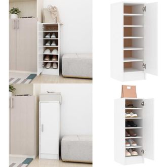 vidaXL Vidaxl - Schuhschrank Wei&szlig; 32x35x92 cm Holzwerkstoff - Schuhschrank - Schuhregal - Aufbewahrung - Garderobe - Wohnzimmerm&ouml;bel - Home & Living