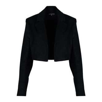 Patrizia Pepe Veste en jean courte - Femme - Vestes - Noir - Taille: 36 FR