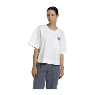 PESERICO Femme, Tops, Blanc, Taille: 42 FR Easy Shirt