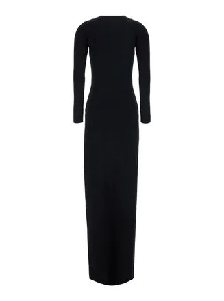 Elisabetta Franchi Womens Dress Long Knitted Black