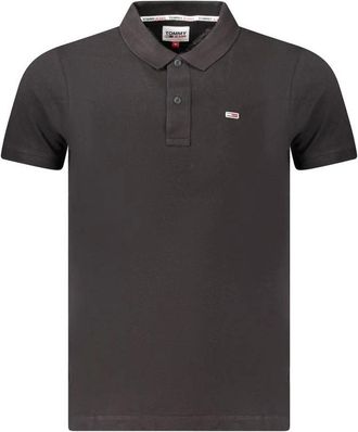 Tommy Hilfiger Homme, Tops, Noir, Taille: XL Polo Noir en Coton