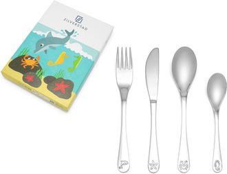 Zilverstad Kinderbesteck 4tlg Meerestiere Edelstahl