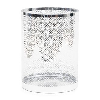 Riviera Maison RM Chain Hurricane Silver - Windlichten Garten Gross - Windlichter - Glas - Silber - (ØxH) 18x24