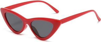 Generic Lunettes De Soleil En M&eacute;tal &Agrave; Petite Monture For Hommes Et Femmes, Conduite Tir Rue(Red)