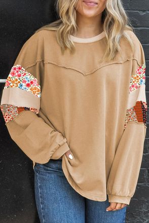 Azura Exchange Blumen-Patchwork Langarmtop