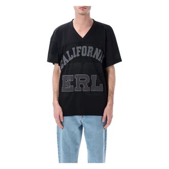 ERL Erl, Homme, Tops, Noir, Taille: L Mesh Football Tee