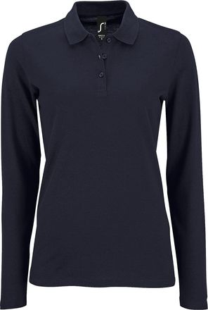 SOLS Sols Damen Pique-Polo-Shirt, lang&auml;rmlig (L) (Marineblau)