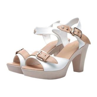 Generic 2026 demoiselles dhonneur Sandales à talons hauts pour femme à talons chatons légères et respirantes pour soirée formelle, fête femme plateforme escar