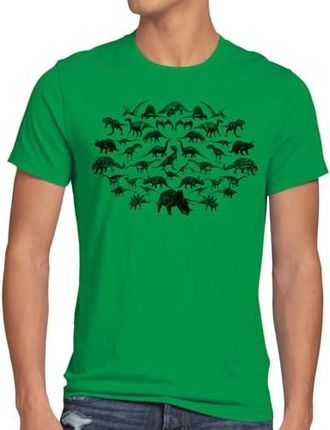 style3 Sheldon Monsters T-Shirt Homme dinosaurien Primaire, Taille:XL;Couleur:Vert