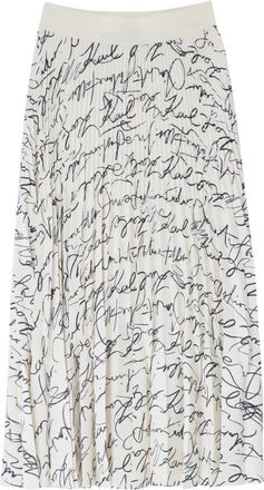 Karl Lagerfeld Femme, Jupes, Blanc, Taille: 40 FR Signature Pleated Skirt