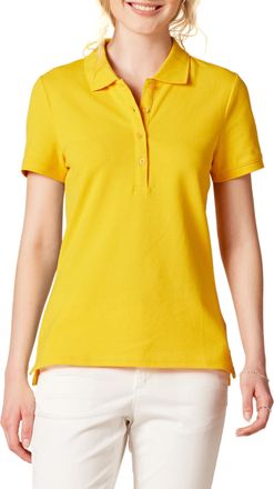 Amazon Essentials Damen Kurzärmeliges Poloshirt (Erhältlich In Übergröße), Goldgelb, XXL