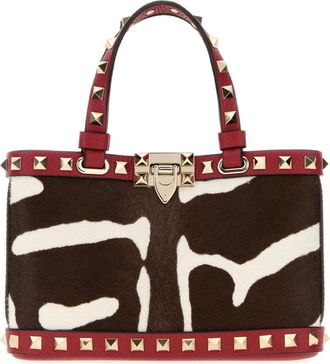 Valentino Garavani Femme, Sacs, Multicolore, Taille: ONE Size Sac &agrave; main Rockstud en poulain imprim&eacute;