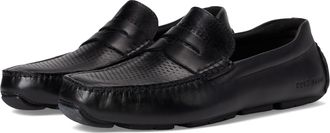 Cole Haan Herren Grand Laser Penny Driver Driving Style Loafer, Schwarz/Schwarz, 7.5