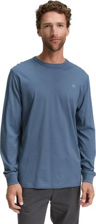 Tom Tailor Herren 1048902 Basic Langarmshirt aus Baumwolle, 10877-China Blue, 3XL