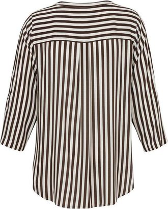 Via Appia Due Klassische Bluse Tunika V-Ausschnitt 3/4 Arm Druck