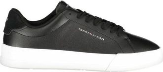 Tommy Hilfiger Homme, Chaussures, Noir, Taille: 40 EU Baskets en Cuir Premium au Design &Eacute;l&eacute;gant