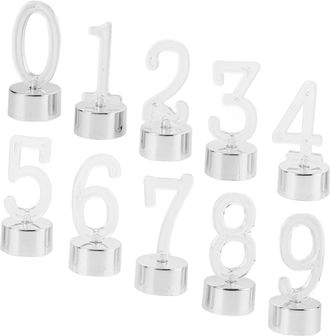 DOITOOL 10 Stück Teiliges LED Silber Flammenlose Geburtstagskerzen mit Energiesparender Led-lampe Rauchfrei und Sicher Langlebig für Dekorative Feierlichkeite