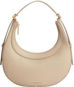 Coccinelle Cuir sac &agrave; main sac &agrave; &eacute;paule Whisper Grained Leather Mini Bag Sandshell beige