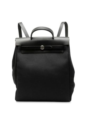 Herm&egrave;s 2003 Toile Herbag GM Rucksack - Schwarz