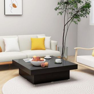 vidaXL Table basse Noir 90x90x28 cm Agglom&eacute;r&eacute;