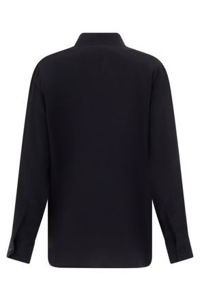 Etro Womens Long Sleeve Graphic Shirt Black Silk