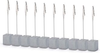 Korn Produkte Zettelhalter DA, Memohalter, Kartenhalter, Tischkartenhalter, hochwertig und funktional (10er Set)