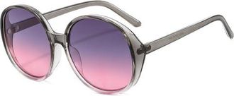 Generic Lunettes de soleil rondes rétro pour femme UV400, gris, Taille unique