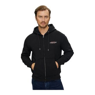 Guess Homme, Sweatshirts et sweats &agrave; capuche, Noir, Taille: S Sweat &agrave; capuche zipp&eacute;