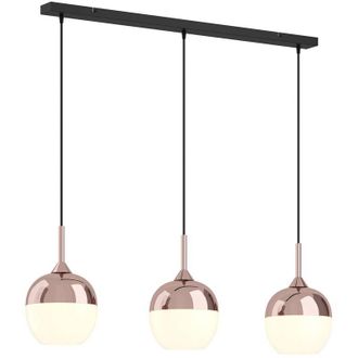 Lindby Suspension en verre &agrave; intensit&eacute; variable Rangina en verre pour salon & salle &agrave; manger