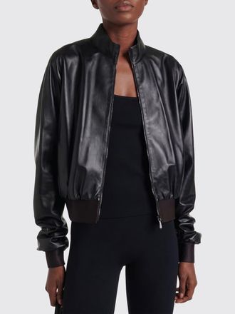 Gucci Blouson bomber en cuir nappa &agrave; col montant et fermeture zipp&eacute;e