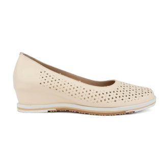Sergio Moretti Femme, Chaussures, Beige, Taille: 38 EU Ballerines Casual Ferm&eacute;es
