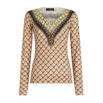 Etro Femme, Tops, Multicolore, Taille: 44 FR Maglia Scollo V
