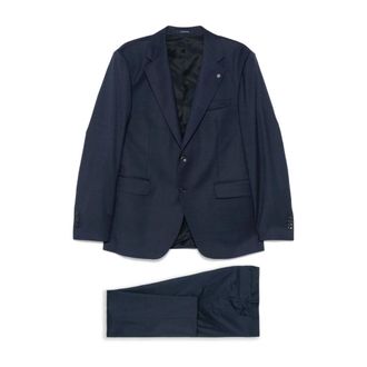 Tagliatore Einreihiger Anzug - - Suits - Herren - Blau - 4XL