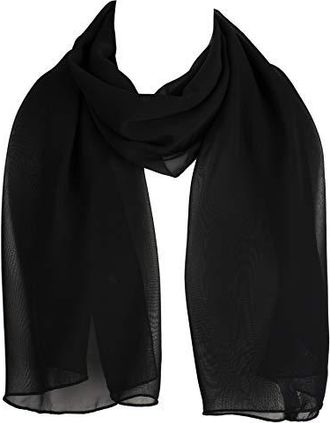 Hat To Socks Foulard en Mousseline pour les Femmes (Noir)