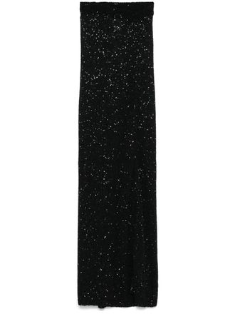 Balenciaga Midirock mit Pailletten - Schwarz